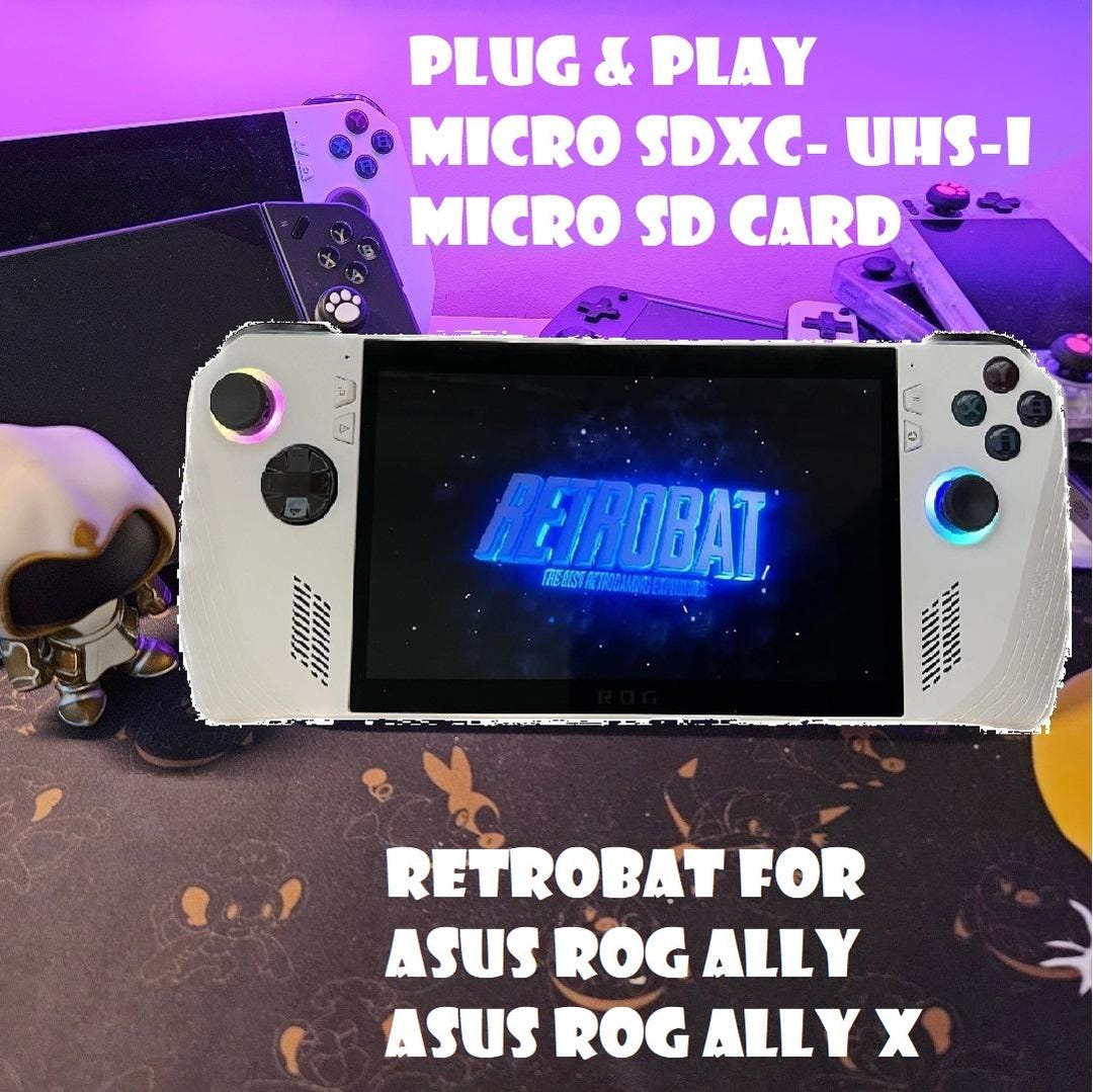 Asus ROG Ally & ROG Ally X Retrobat System 1TB Micro SD Card Retro Game ...