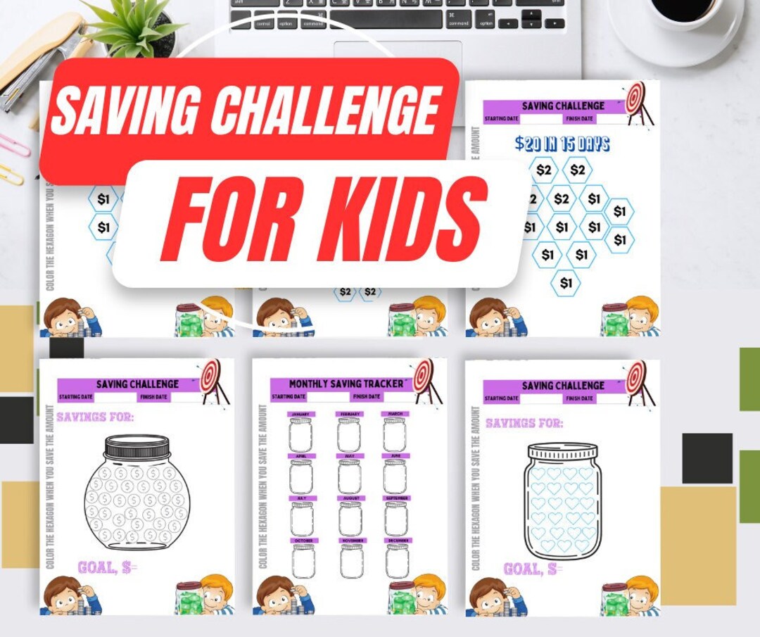 Bundle 17 Printable Saving Challenge for Kids Tracker Cash Envelope ...