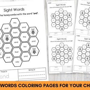 100 Sight Words Worksheet Printable Instant Download - Etsy