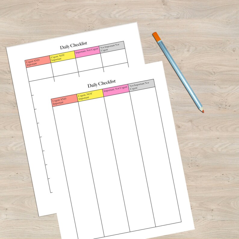 Daily Checklist Printable & Fillable Daily to Do List - Etsy
