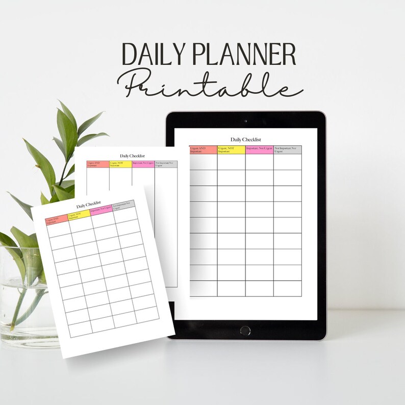 Daily Checklist Printable & Fillable Daily to Do List - Etsy