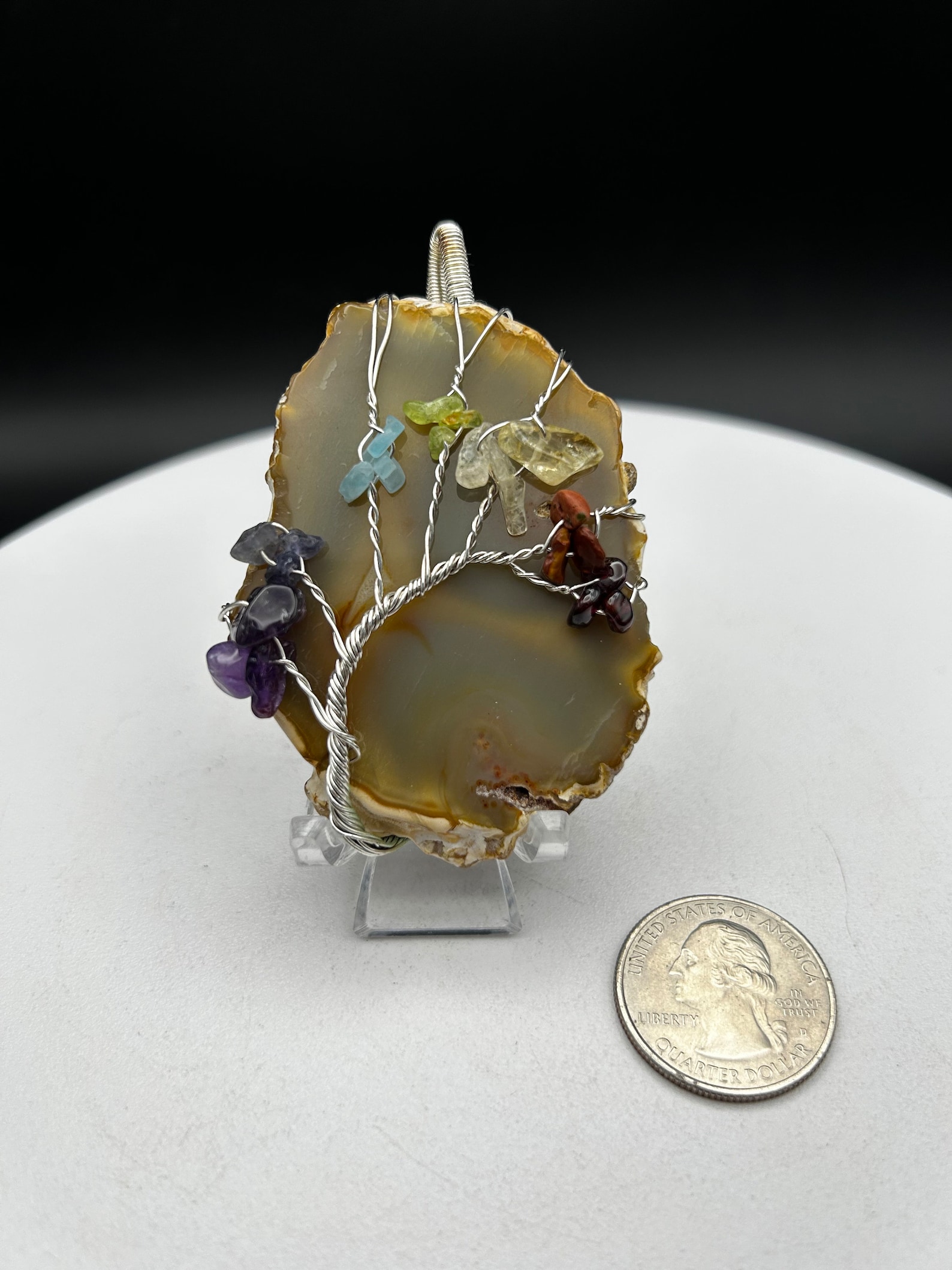 Wire Wrapped White Onyx Tree of Life Pendent - Etsy