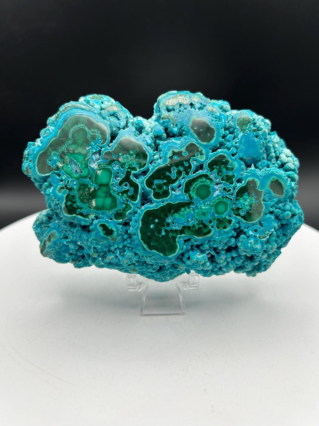 Chrysocolla and Malachite Rough Slice Specimen - Etsy