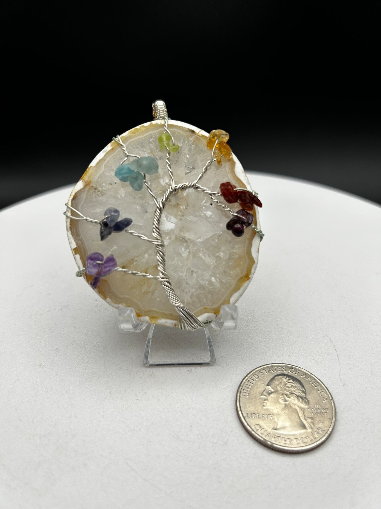 Wire Wrapped White Onyx Tree of Life Pendent - Etsy