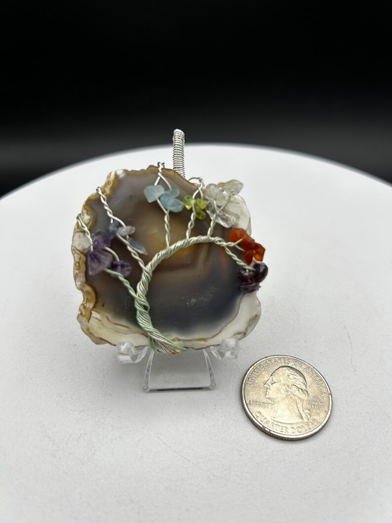 Wire Wrapped White Onyx Tree of Life Pendent - Etsy