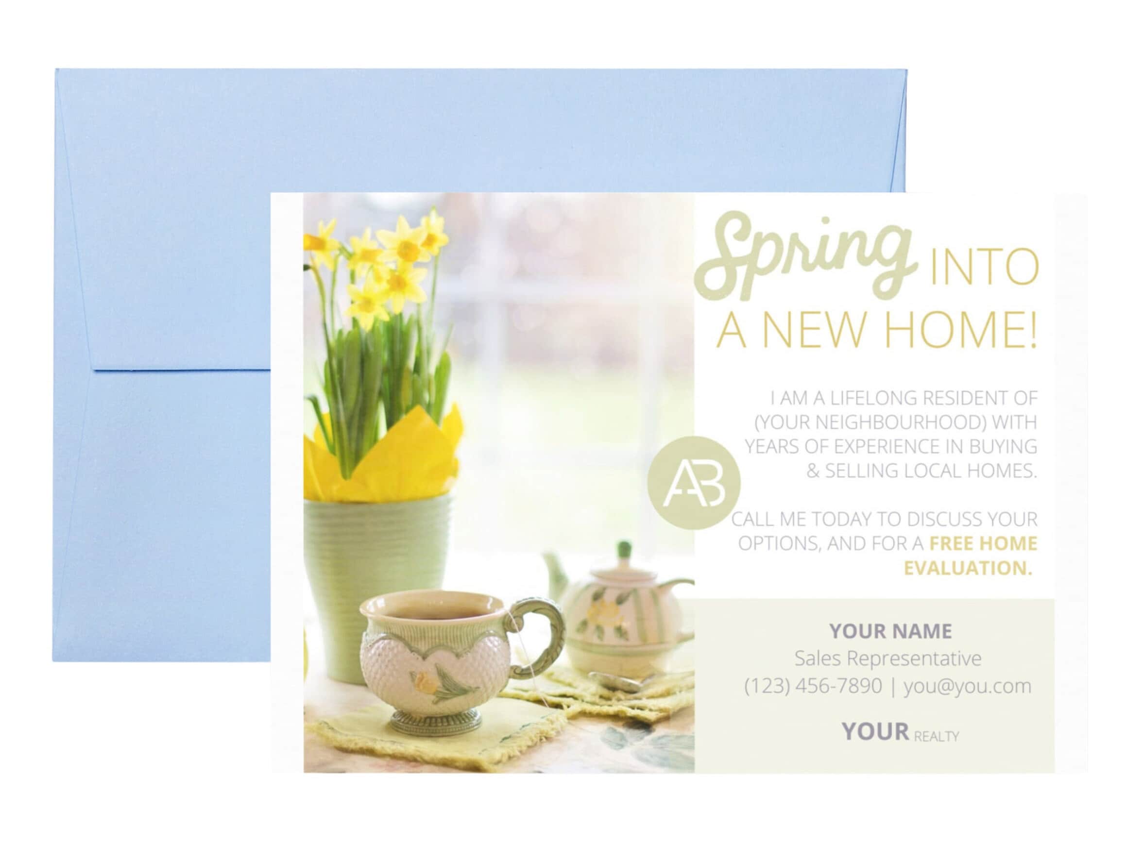 Real Estate Postcard Spring Collection Style 3 Real Estate Agent Mailer ...