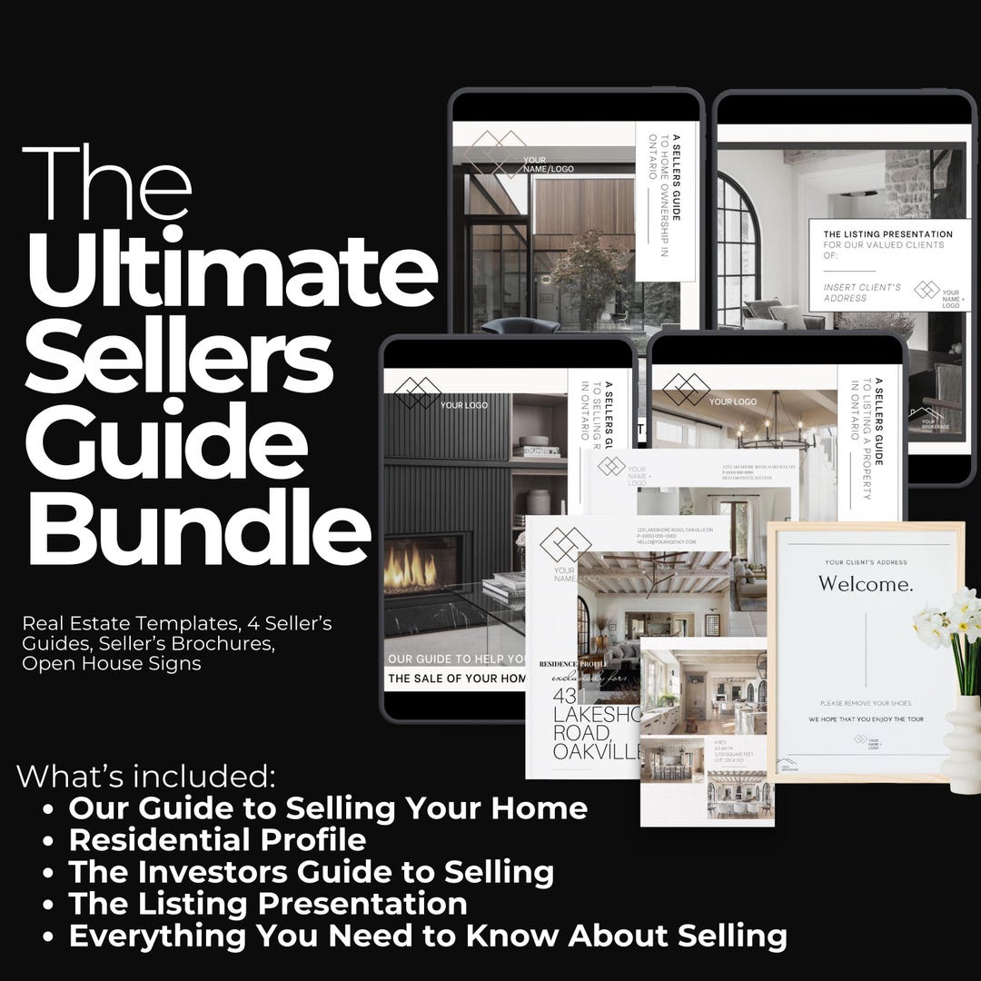 Ultimate Real Estate Sellers Guide Bundle, 4 Editable Seller Guides ...