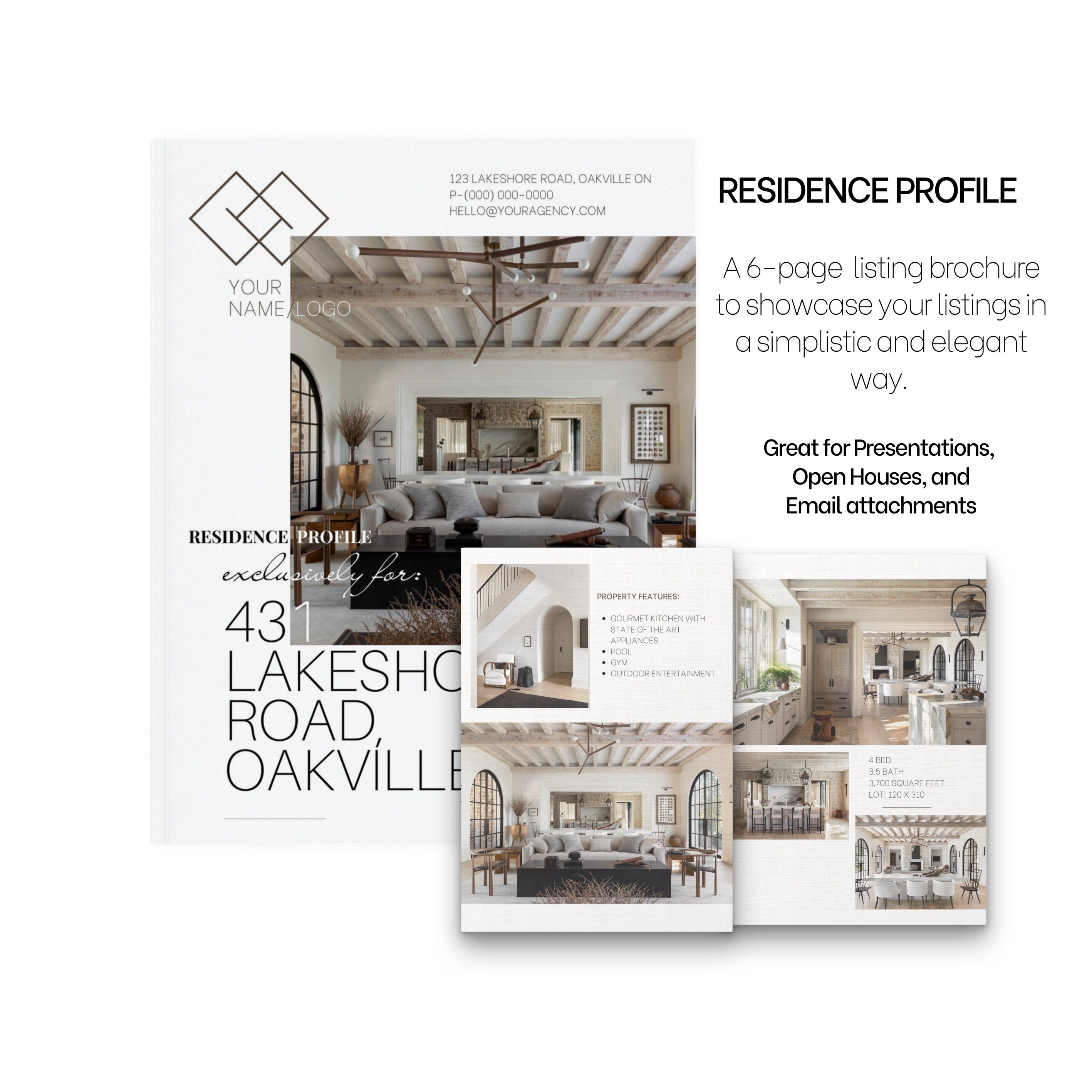Residence Profile | Open House Brochures | Real Estate Templates ...