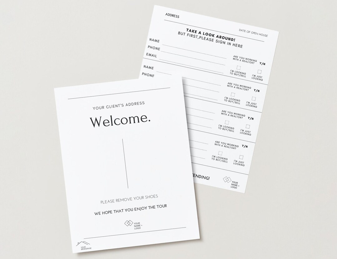 Take a Look Around | Simple | Open House Welcome Sign | Take a Look ...