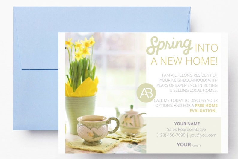Real Estate Postcard Spring Collection Style 3 Real Estate Agent Mailer ...