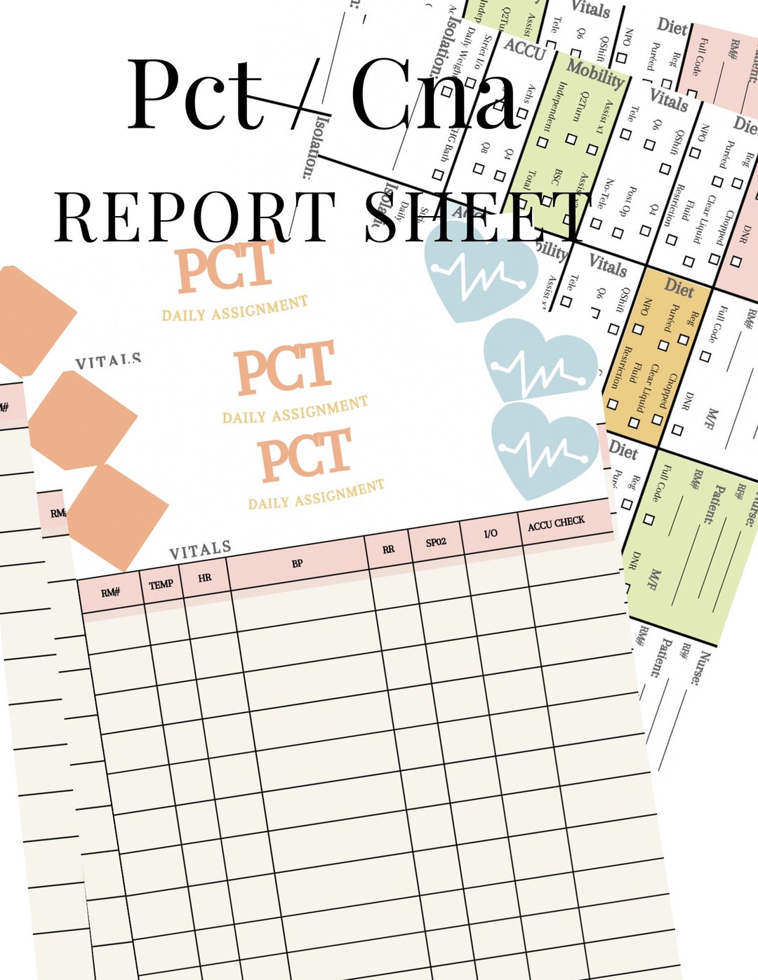 PCT Report Sheets - Etsy