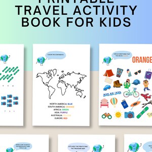 Kids Travel Activity Book: Ages 3-5 Activity Book, Toddler Activity ...