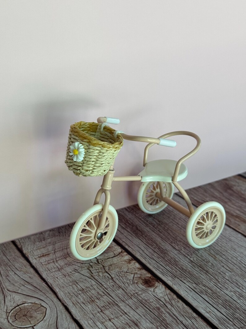 Miniature Dollhouse Tricycle With Basket - Etsy