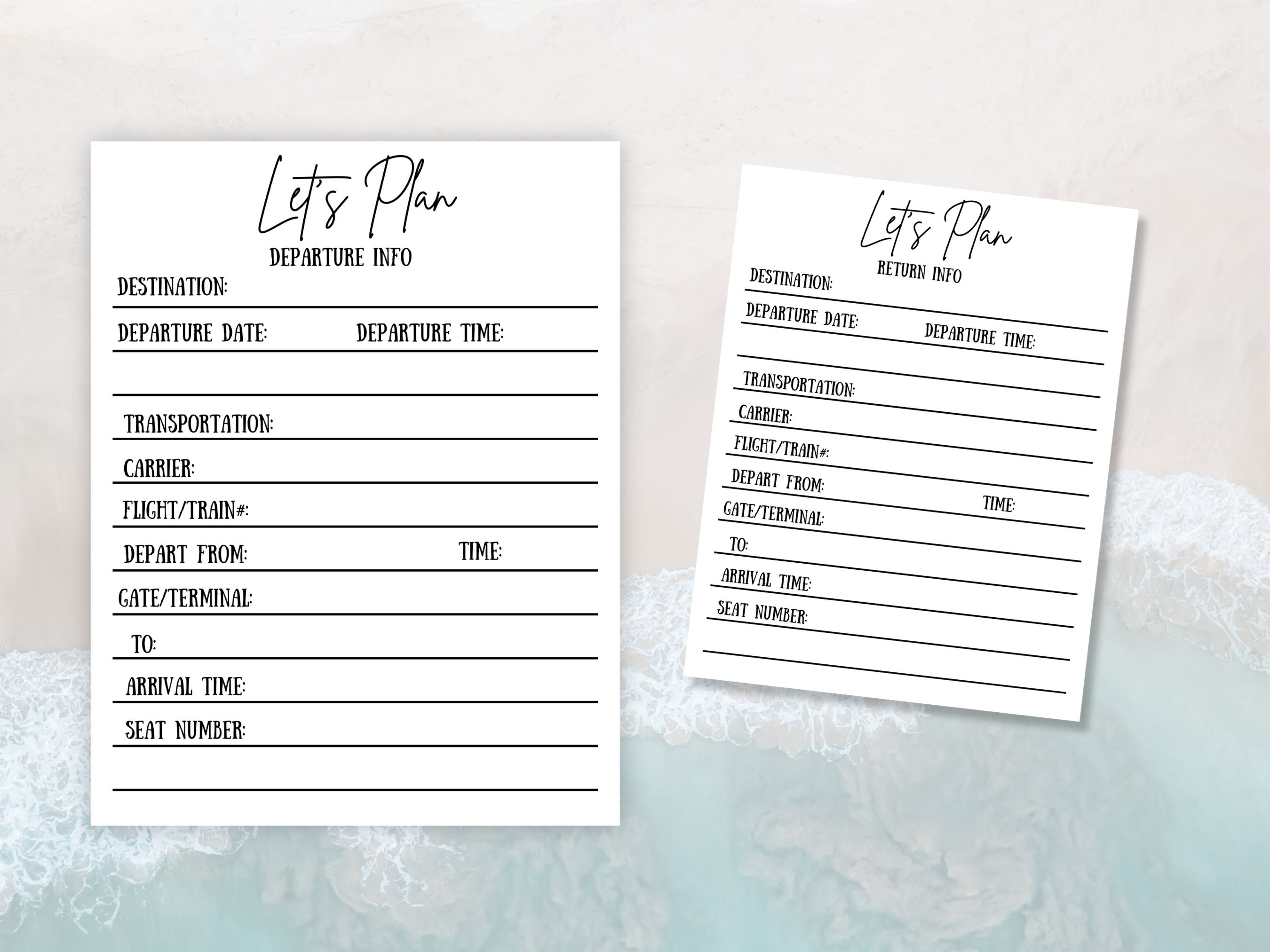 Travel Planner, Simple Travel Itinerary, Vacation Planner, Easy ...
