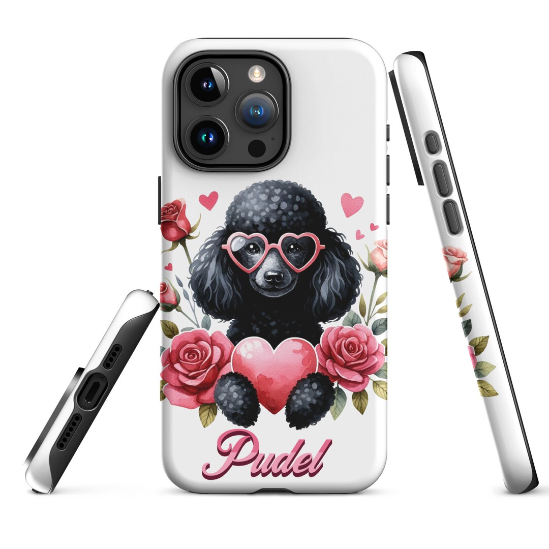 Poodle Pudel Dog iPhone Case Custom Name Personalized Tough Phone Cover ...
