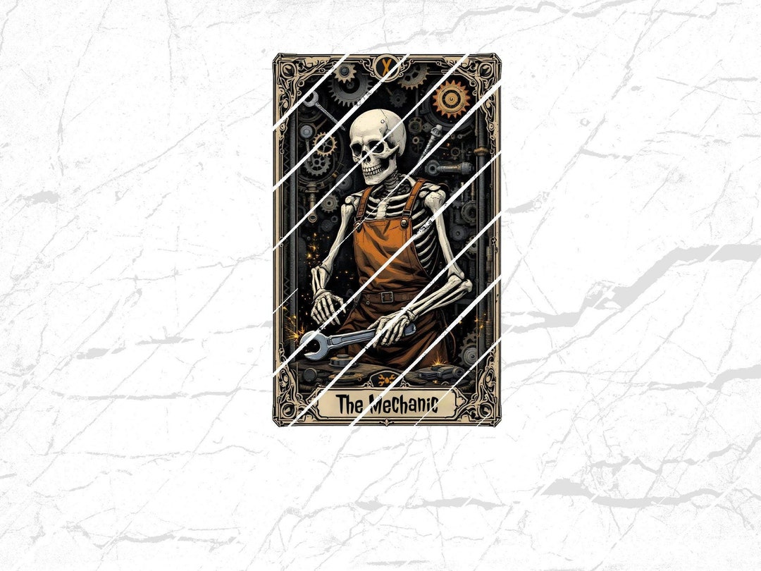 Steampunk Skeleton Mechanic Tarot Card PNG (digital Download) - Etsy