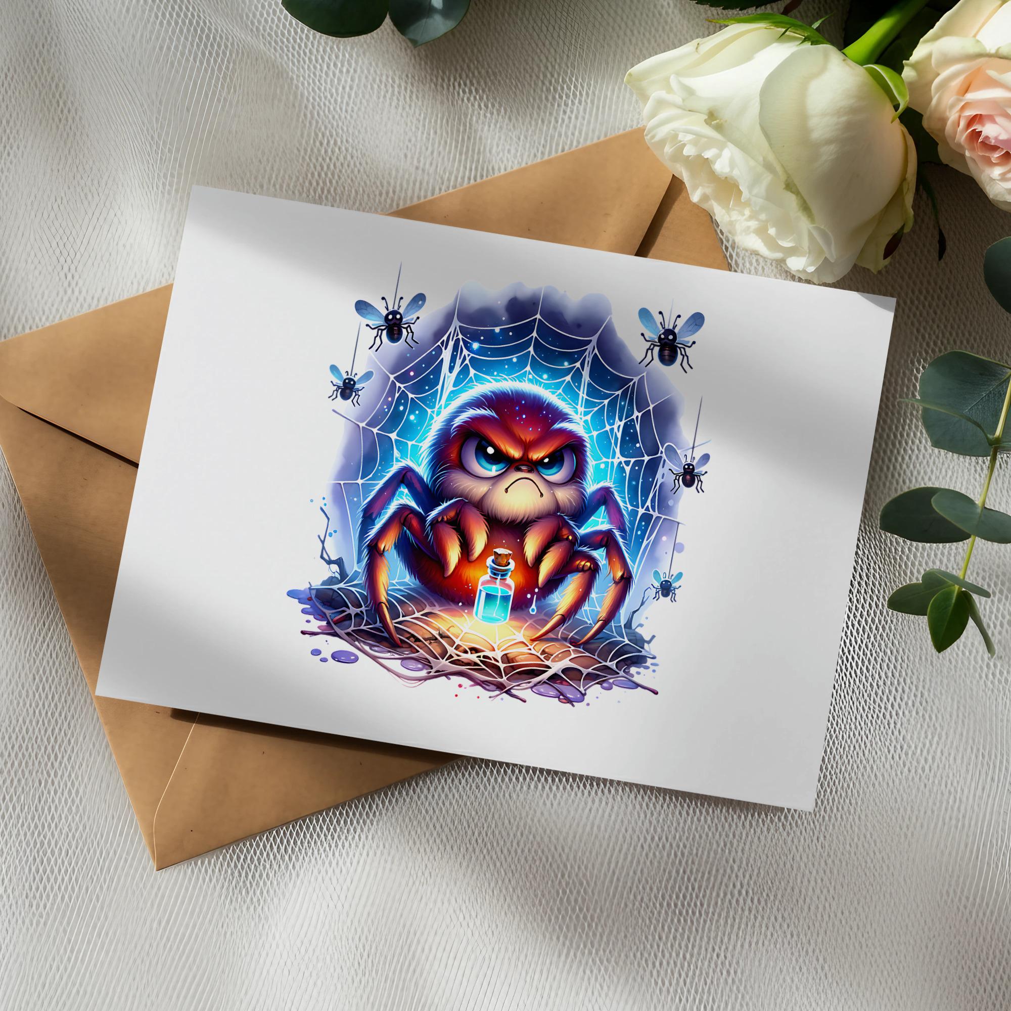 Grumpy Spider PNG: Halloween Clipart, Commercial Use (digital Download ...