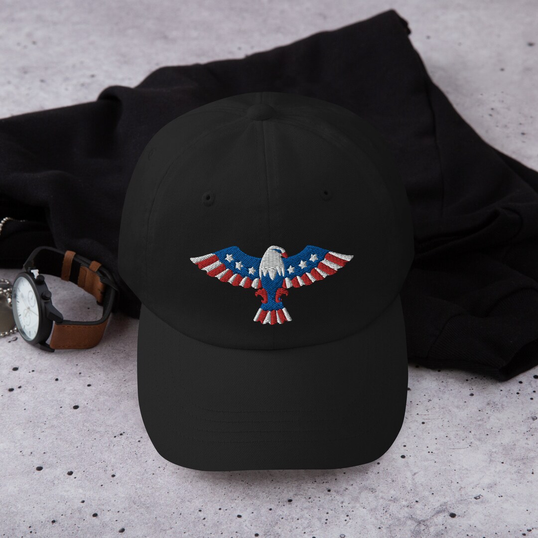Eagle Embroidered Hat, American Flag Eagle Baseball Cap, Unique Animal ...