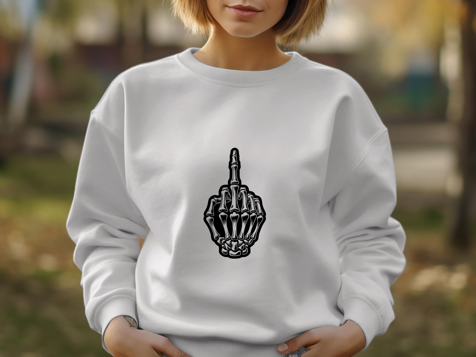 Digital Skeleton Middle Finger Vector Art Image, Instant Download, Punk ...