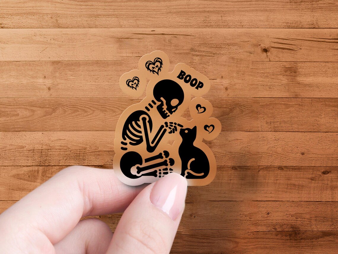 Halloween Skeleton Cat Boop Svg, Pnp, Jpg, Clip Art, Cute Skeleton Cat ...