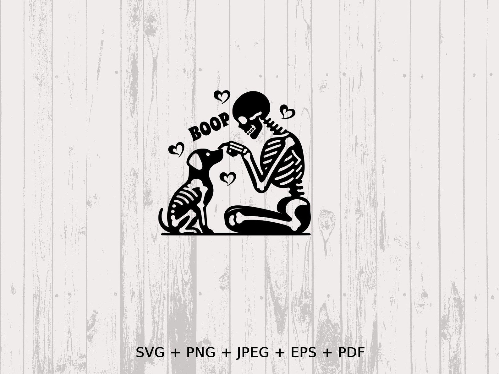 Skeleton Dog Boop Svg, Png, Jpeg, Eps, Pdf, Dxp Halloween Skeleton Art ...