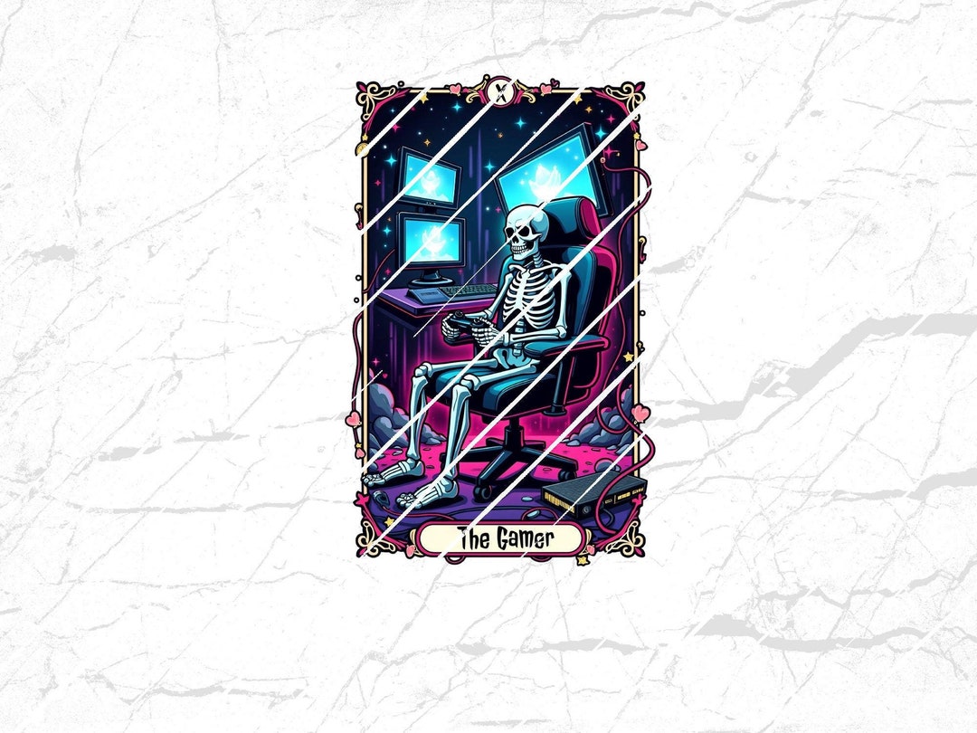 Digital Gaming Tarot Card PNG, the Gamer Design for T-shirt, Wall Art ...