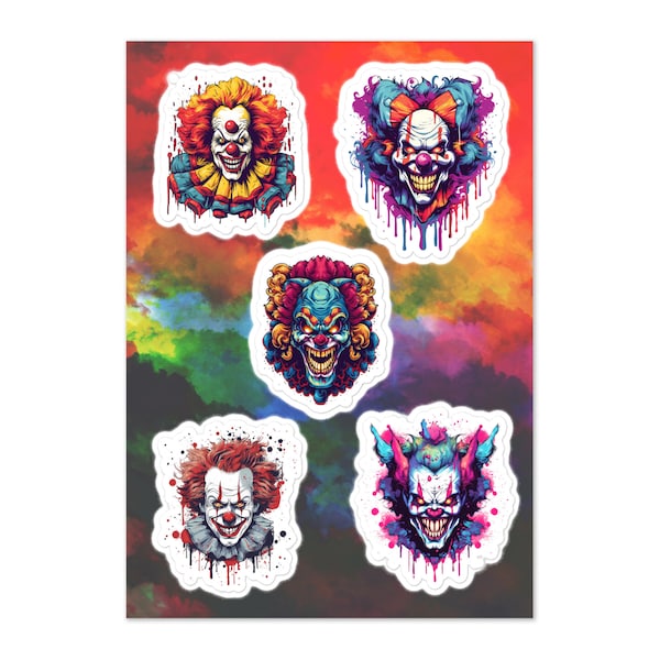 Clown Sticker Sheet - Etsy