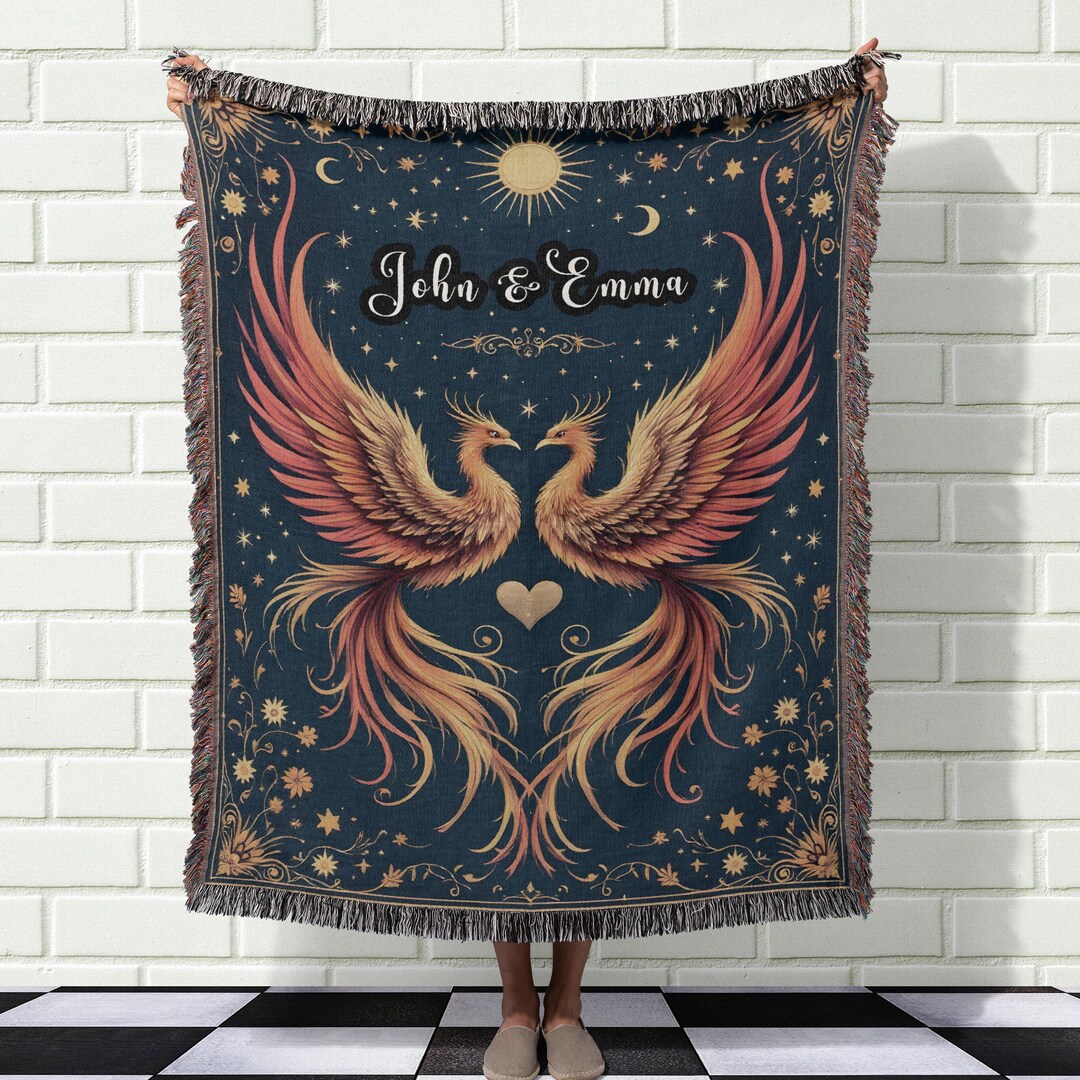 Personalized Woven Blanket, Phoenix Anniversary Gift - Etsy