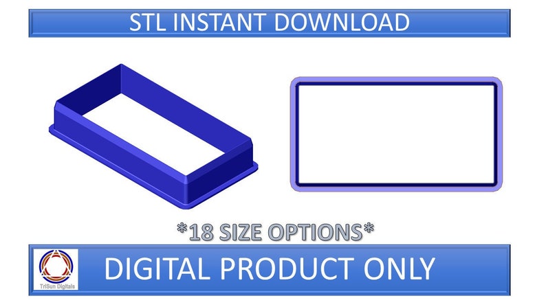 Rectangle Shaped Cutter - STL File - Etsy