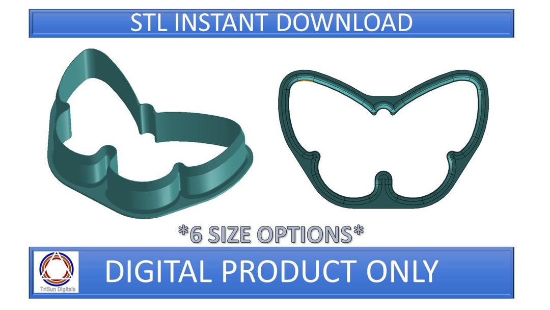 Butterfly Shaped Cutter - STL File - Etsy