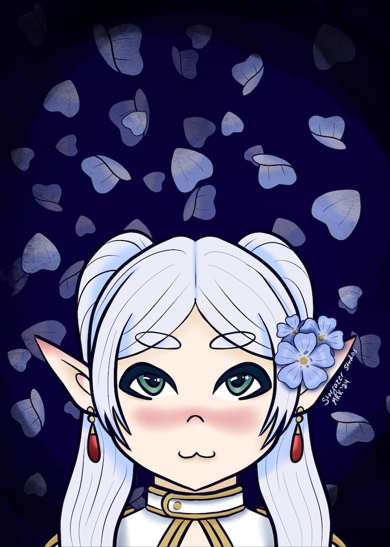 Frieren and the Flowers (frieren Beyond Journeys End Fanart) - Etsy