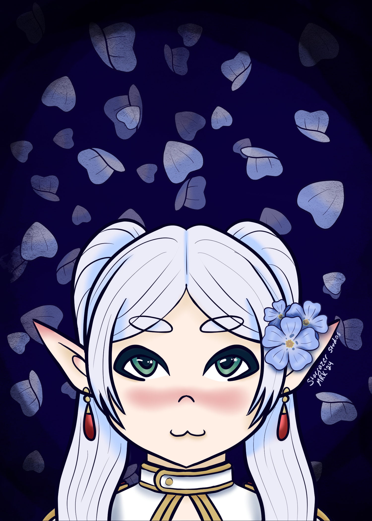 Frieren and the Flowers (frieren Beyond Journeys End Fanart) - Etsy