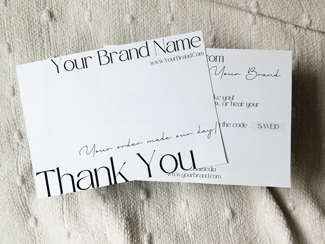 Classy Thank You Card Template for Business, Digital Canva Template ...