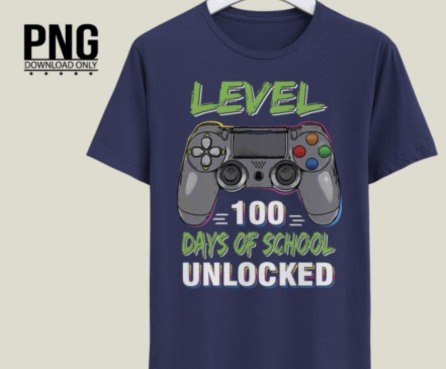 LEVEL 100 DAYS of School PNG - Etsy