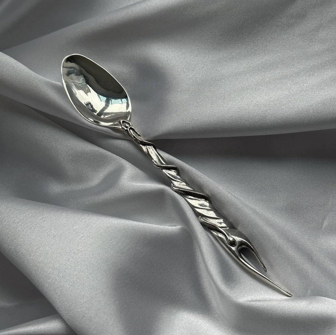 Silver Spoon snake-tempter Gothic Asmalouski Sterling Silver - Etsy