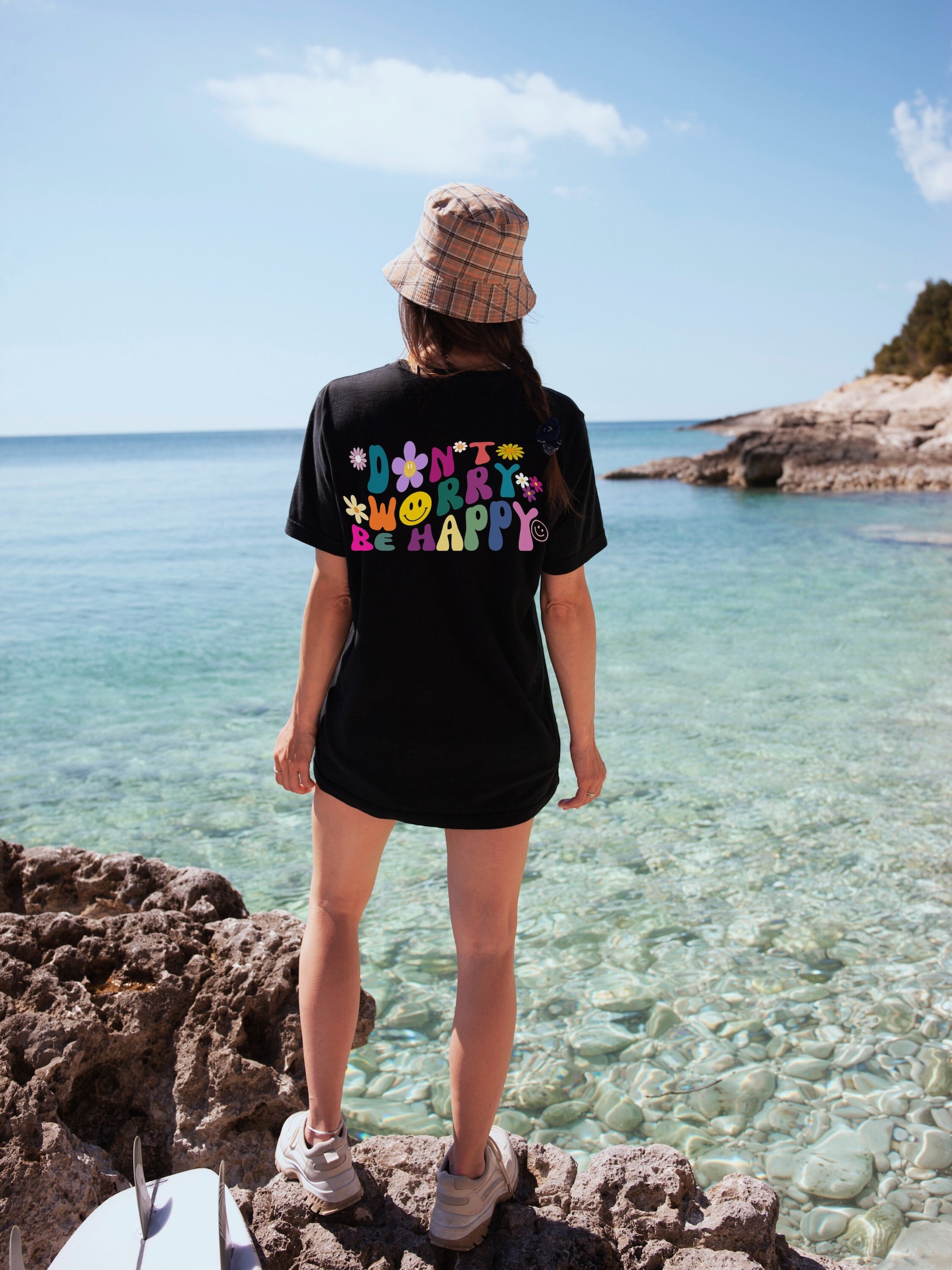 Dont Worry Be Happy Shirt, Colorful Shirt, Groovey Tee, Positive Vibes ...