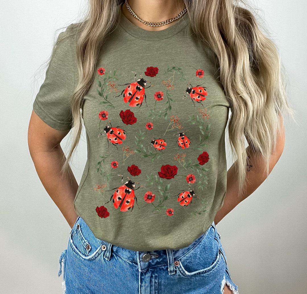 Ladybug Shirt Vintage Ladybug Cute Tee Insect Lover Shirt Ladybug Lover ...