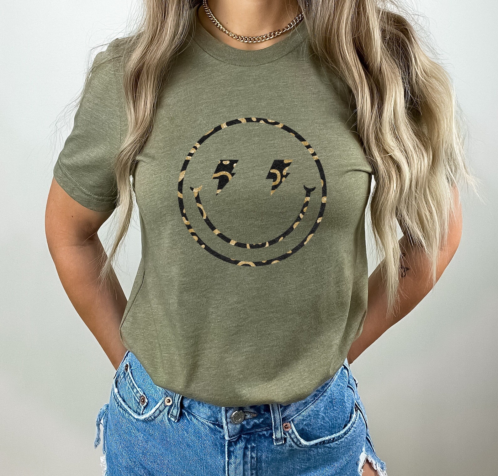 Smiley Face Shirt Cute Smile Tee Happy Face Shirt Lightning - Etsy