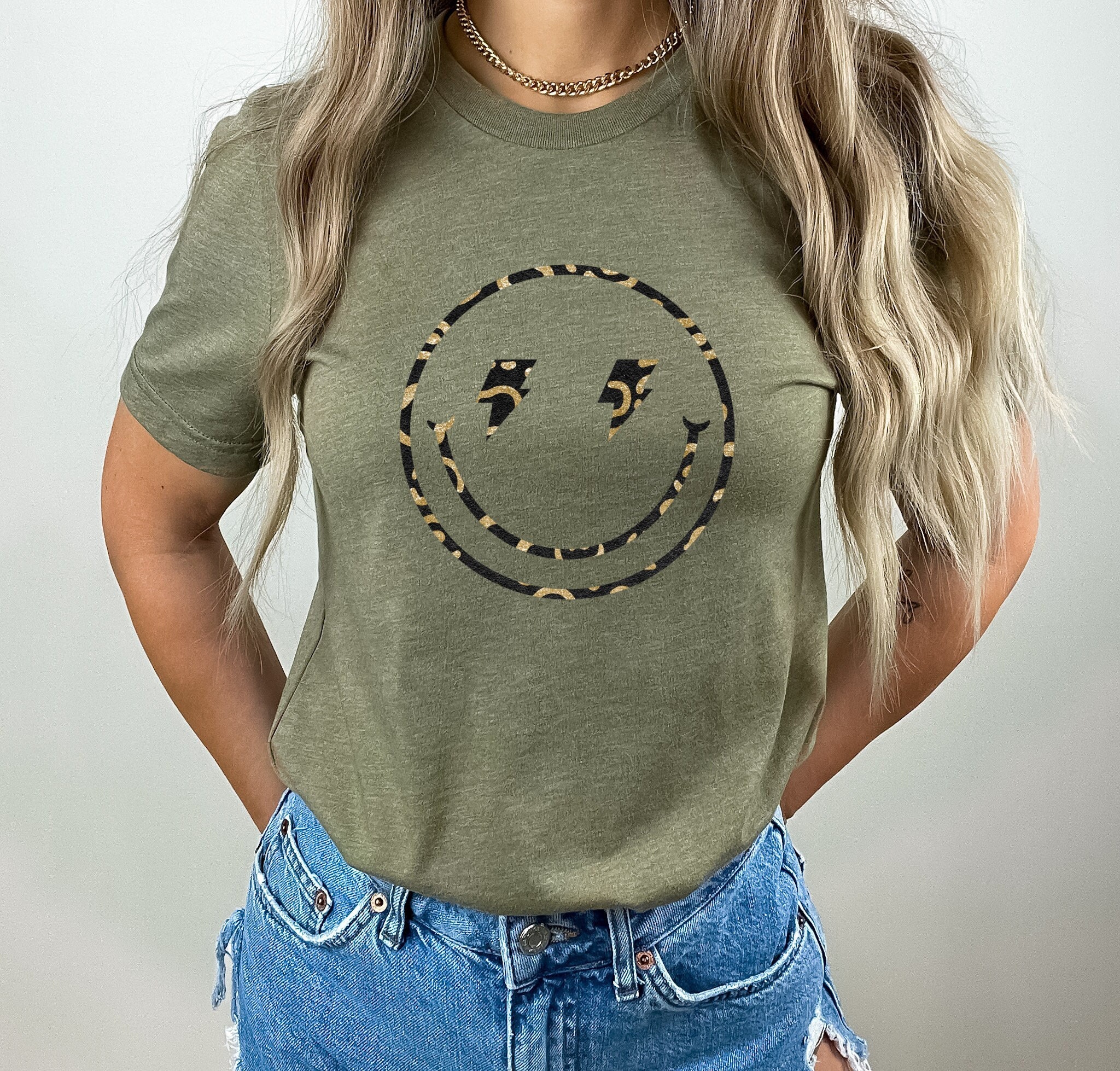 Smiley Face Shirt Cute Smile Tee Happy Face Shirt Lightning - Etsy