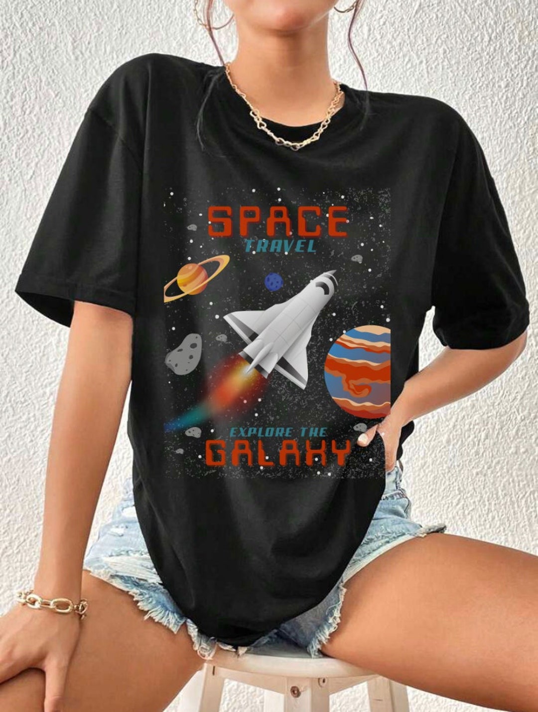Space Travel Explore the Galaxy Shirt Retro Cute Outer Space Tshirt ...