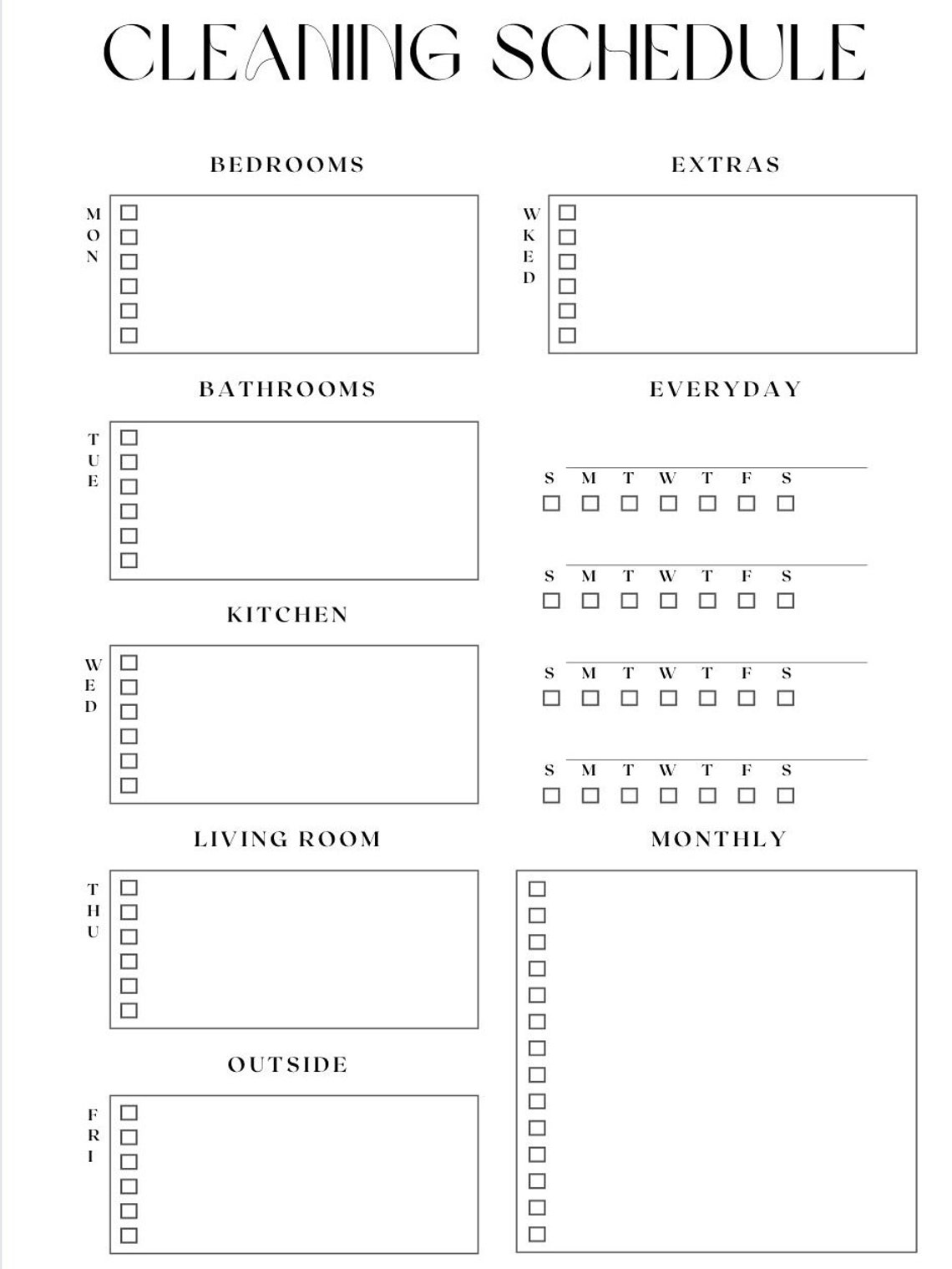 Cleaning Template for Goodnotes and Notion Tracker - Etsy