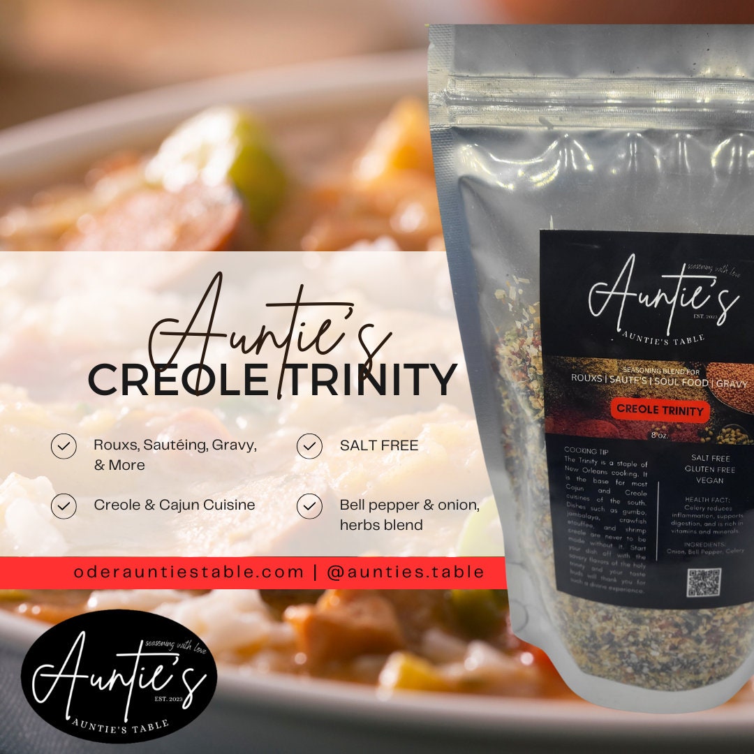 Auntie's Creole Trinity Seasoning for Rouxs, Sautes, Soulfood, Gravy ...