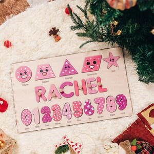Christmas Gifts Personalized Name Puzzle With Numbers and Shapes ...
