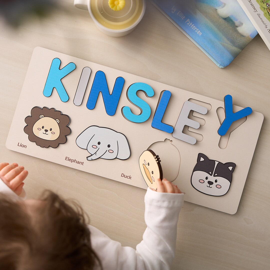 Customizable Wooden Puzzle Personalized Name Puzzle for Toddlers ...
