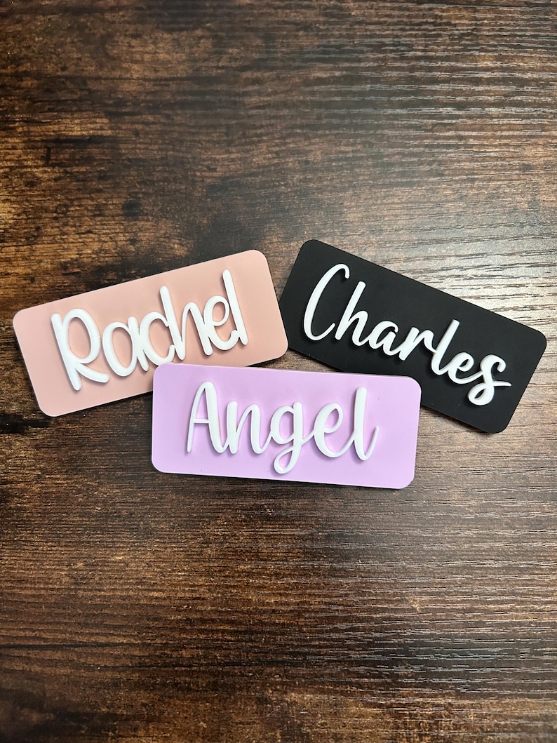 Acrylic Name Tag, Magnetic Name Tag, Custom Acrylic Tag, Custom ...