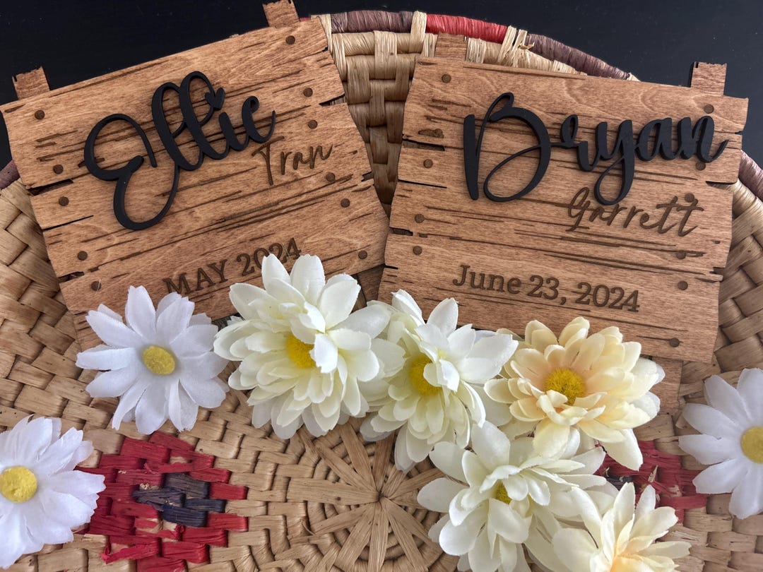 Custom Baby Name Sign, Personalized Wooden Birth Announcement Sign ...