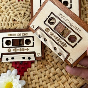 Spotify Cassette Tape, Personalized Wooden Mixtape, Wood Playlist ...