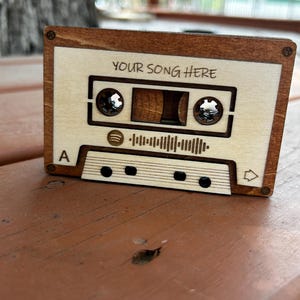 Spotify Cassette Tape, Personalized Wooden Mixtape, Wood Playlist ...