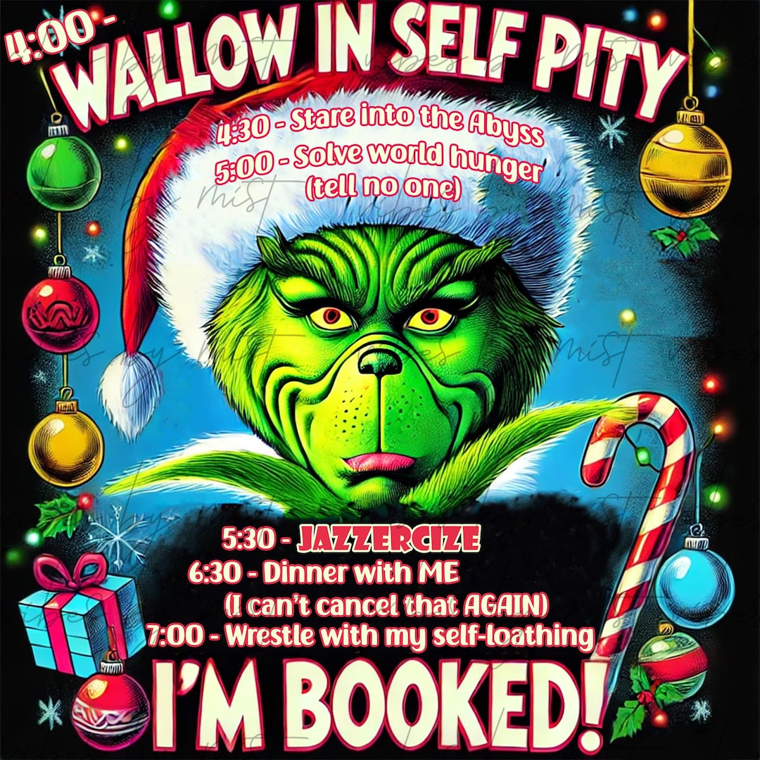 Grinch Christmas List SVG, Im Booked Svg, Grinch SVG, Sublimation DTF ...