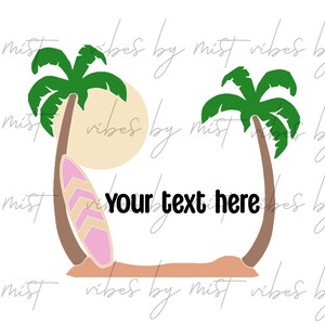 Palm Tree SVG, Cut File for Cricut, Beach Frame Svg, Beach Svg ...